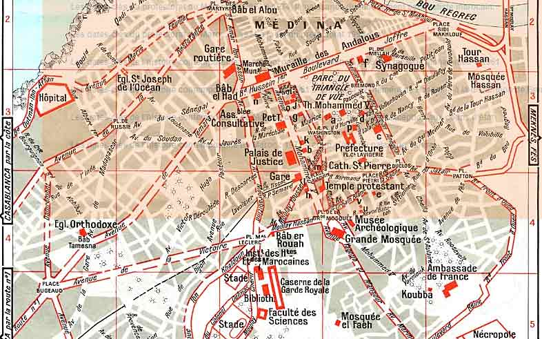 PLAN DE RABAT-Carte de Rabat en 2023– INTERACTIF : cliquez et visitez ...